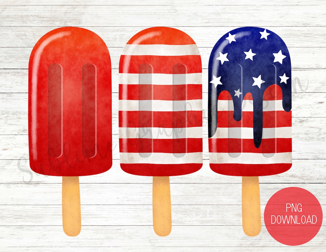 Patriotic Popsicle PNG | Independence Day Design | 4th of July PNG ...