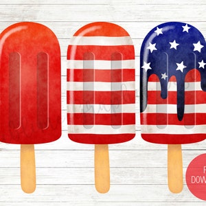 Patriotic Popsicle PNG | Independence Day Design | 4th of July PNG ...