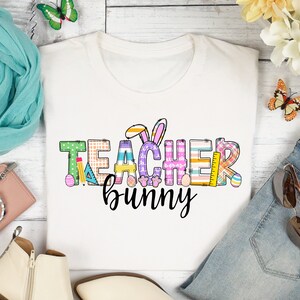 Teacher Easter PNG | Teacher Bunny PNG | Easter Sublimation PNG ...