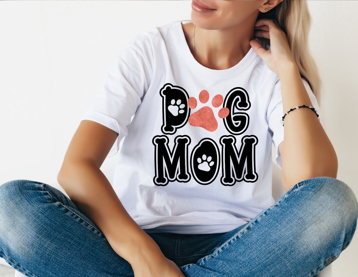 Dog Mom Sublimation PNG | Pink Glitter Dog Mom PNG | Dog Mama ...