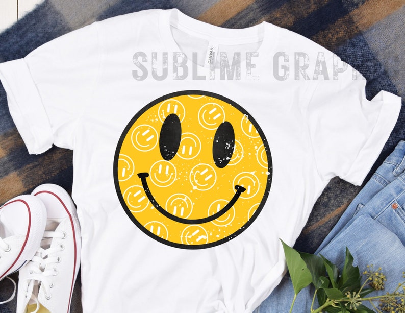 Smile Face PNG Sublimation Smile Face PNG Sublimation File Smile Face ...