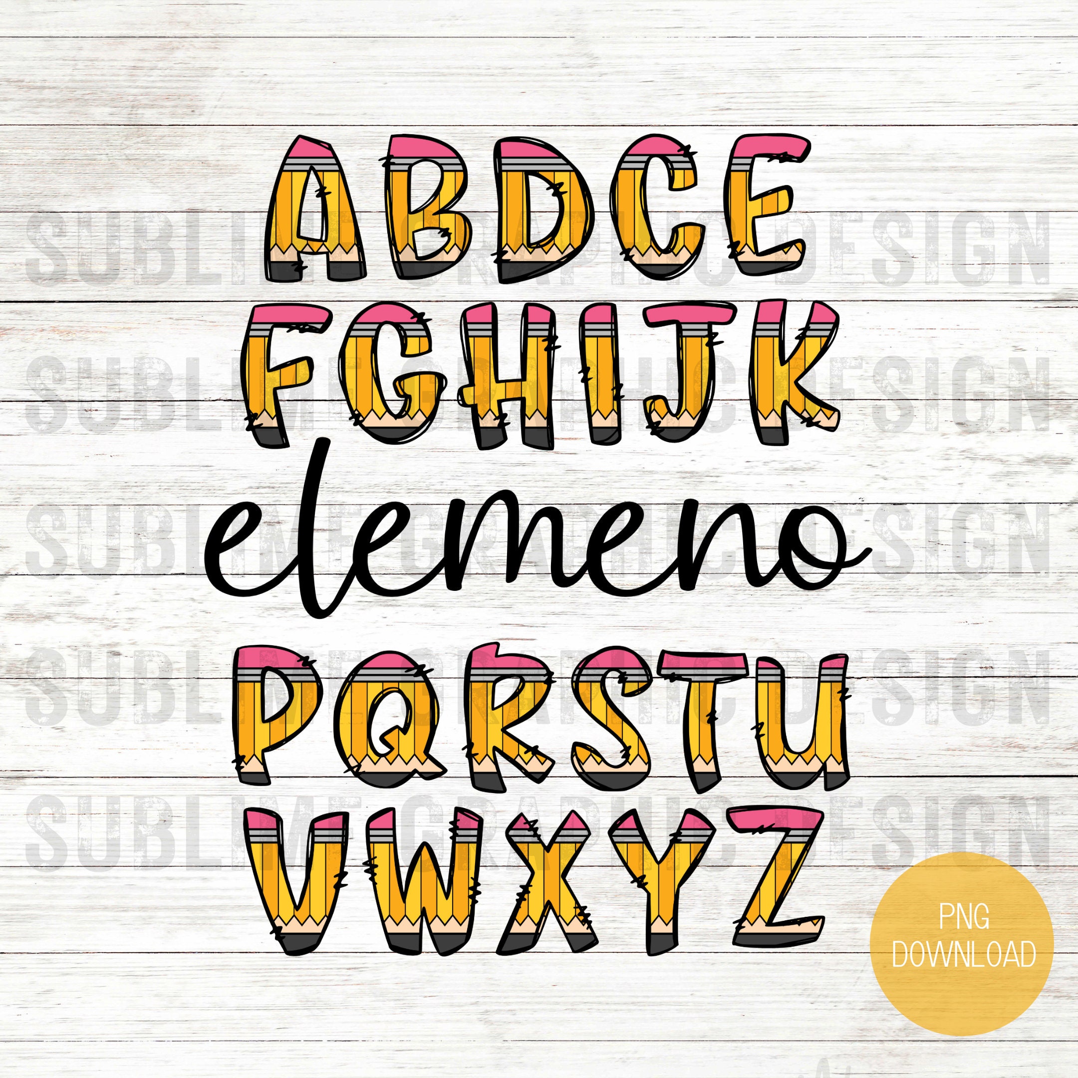 Alphabet Elemeno PNG Teacher PNG Preschool Png Pencil Elemeno Png ABC ...