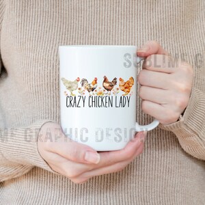 Crazy Chicken Lady Sublimation Design | Chicken Lady PNG | Farm Chicken ...