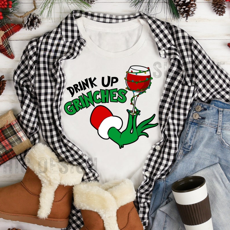 Drink up Grinches PNG | Grinch Face PNG | Grinchy PNG | Grinch ...