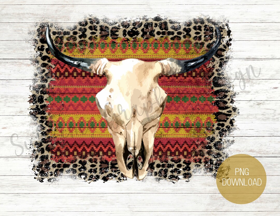 Bull Skull PNG for Sublimation | Aztec Bull Skull PNG Sublimation File ...