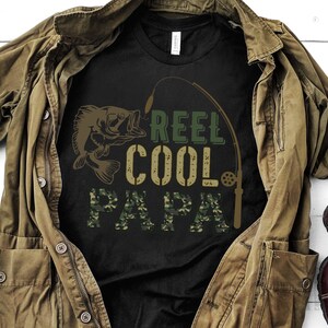 Reel Cool Papa PNG Sublimation | Reel Cool Papa PNG | Camouflage Papa ...