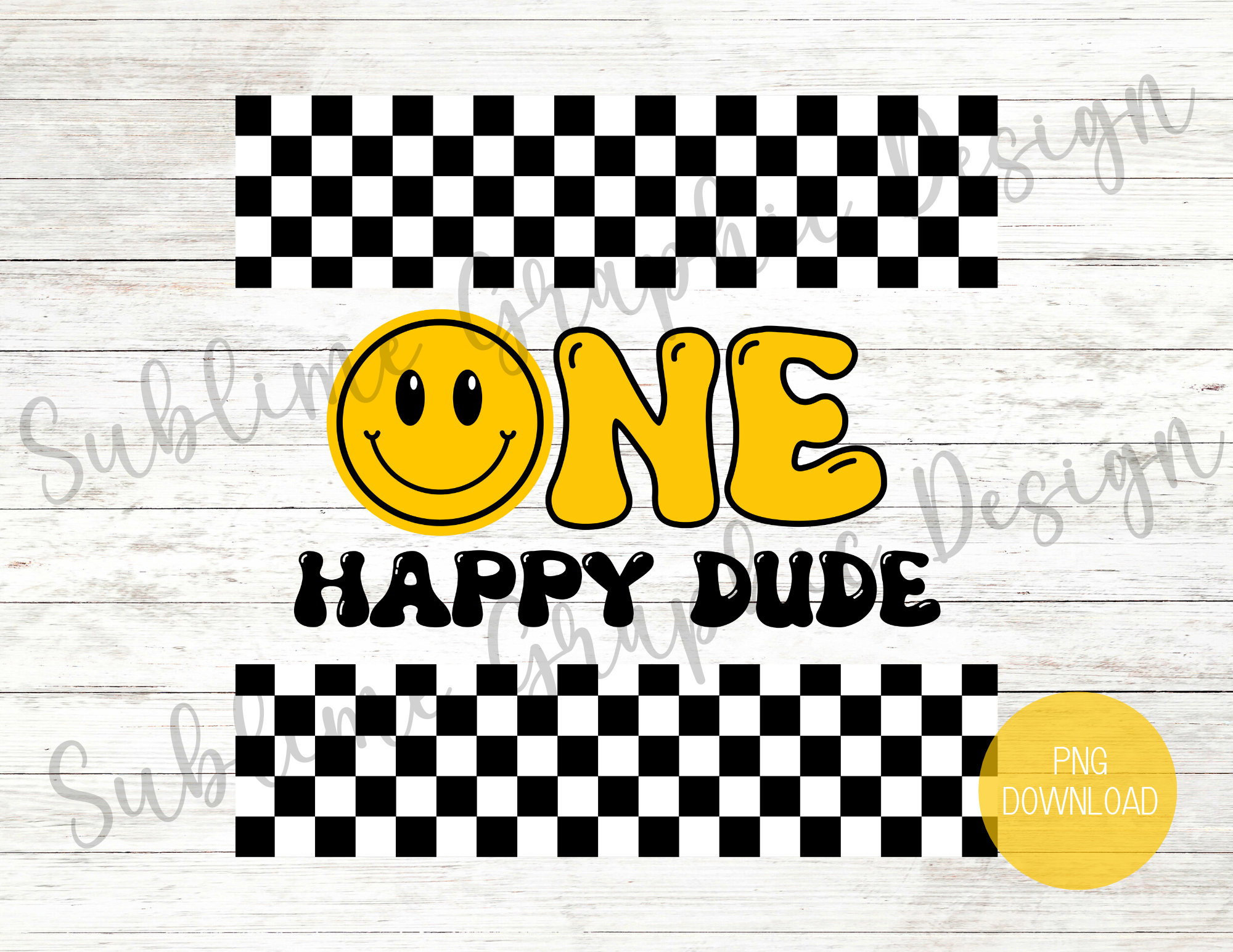 One Happy Dude PNG Sublimation Design | Smile Face PNG Sublimation File ...