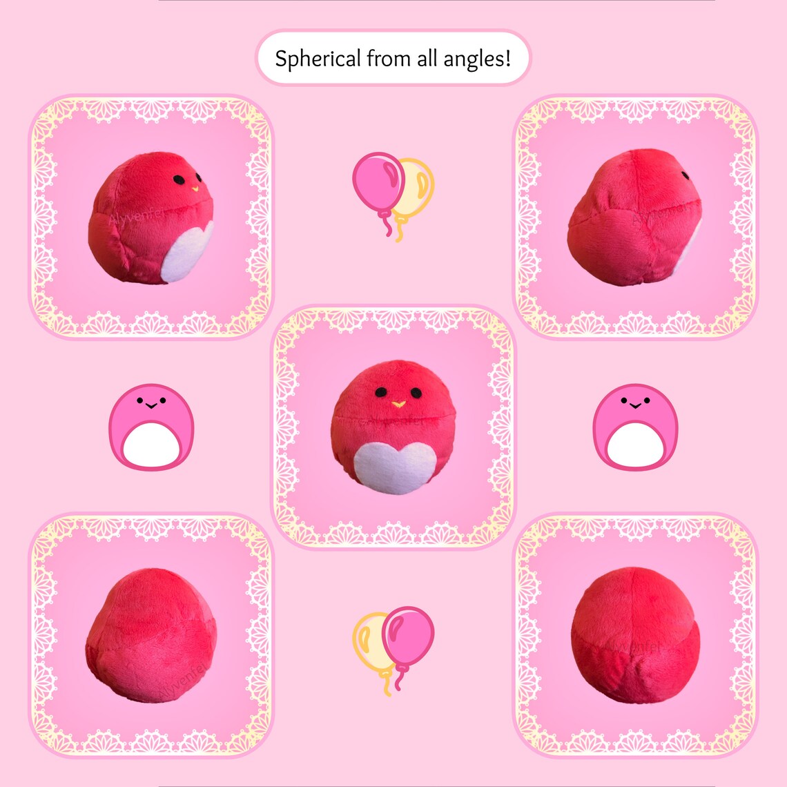 Birb Blob Plushie Sewing Pattern (PDF, SVG) With Instructions- Small ...