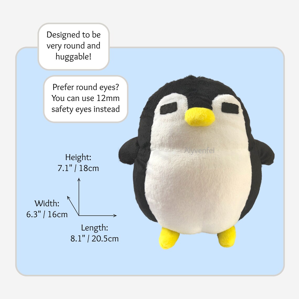 Penguin Plushie Sewing Pattern (PDF, SVG) With Instructions - Etsy ...