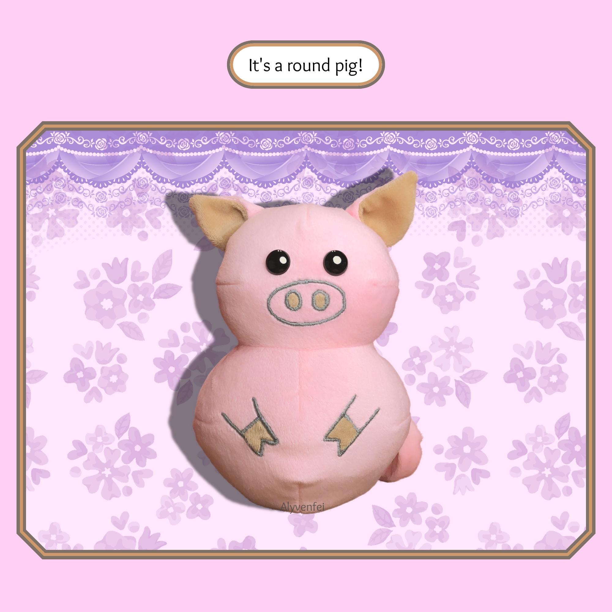 Round Pig Plushie Sewing Pattern (PDF) With Instructions - Etsy