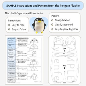 Birb Blob Plushie Sewing Pattern (PDF, SVG) With Instructions- Small ...