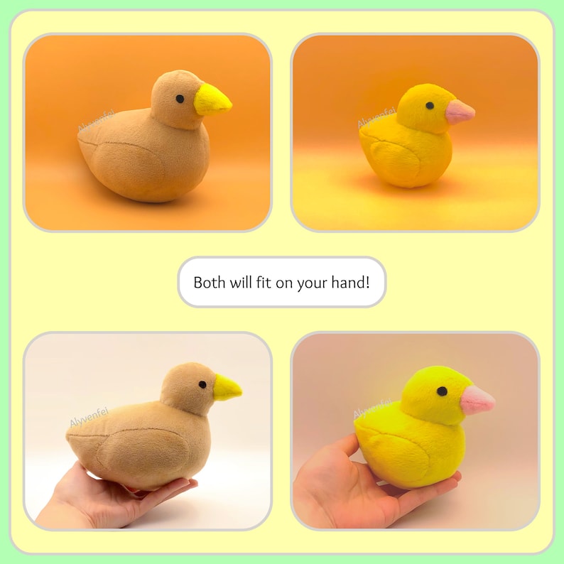 Duck Plushie Sewing Pattern (PDF, SVG)- With Bonus Duckling! and ...