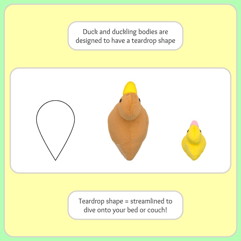 Duck Plushie Sewing Pattern (PDF, SVG)- With Bonus Duckling! and ...