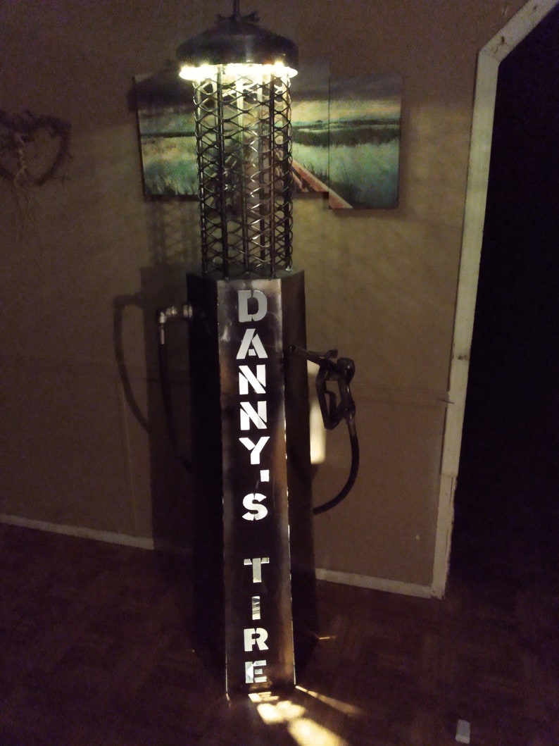 1930 Style Gas Pump Replica. Customized Signs and Name Cut Outs. Built ...