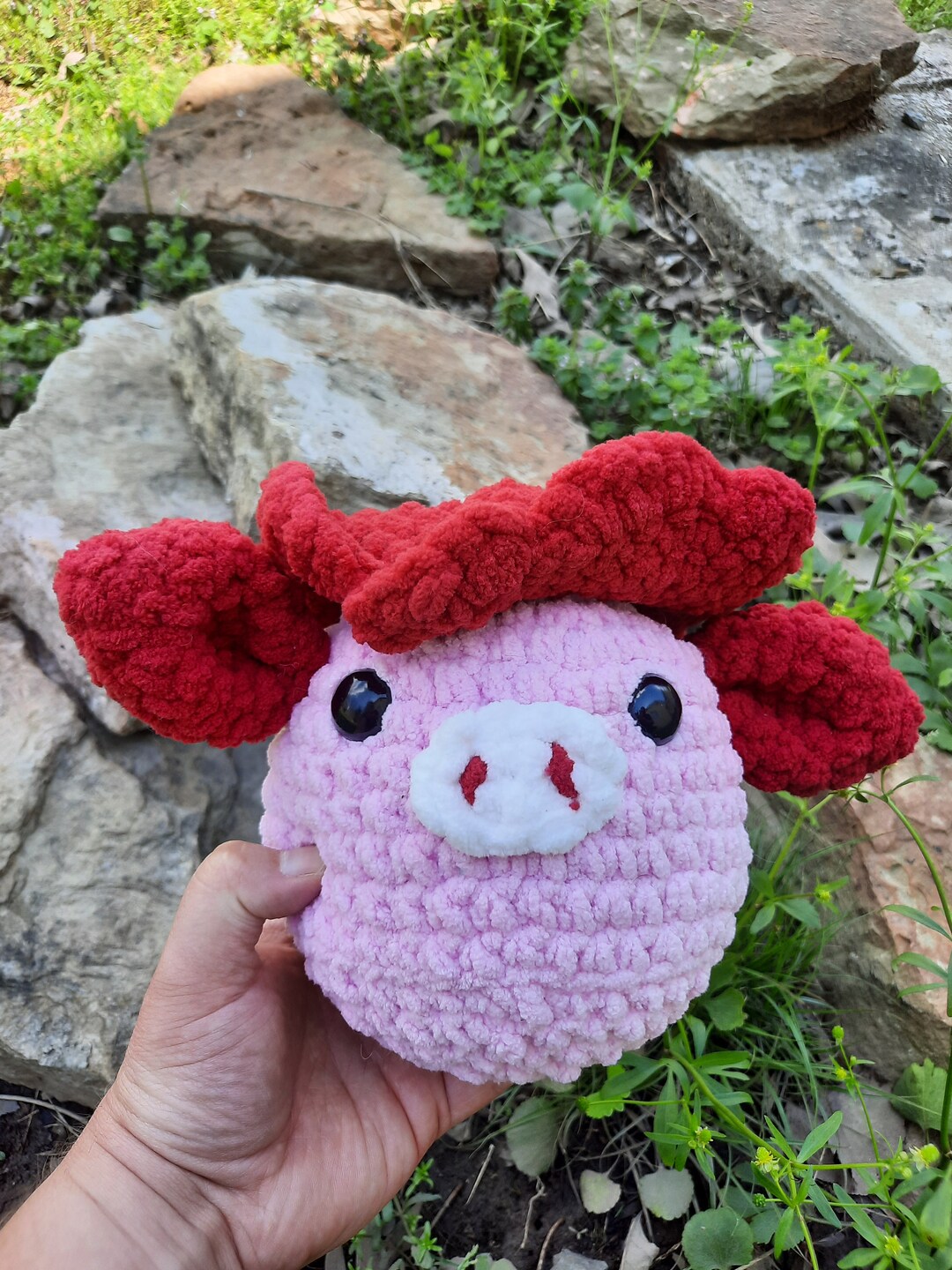 Crochet Squishy Cow Plushie Animal Plush Stuffed Animal Crochet Cow ...