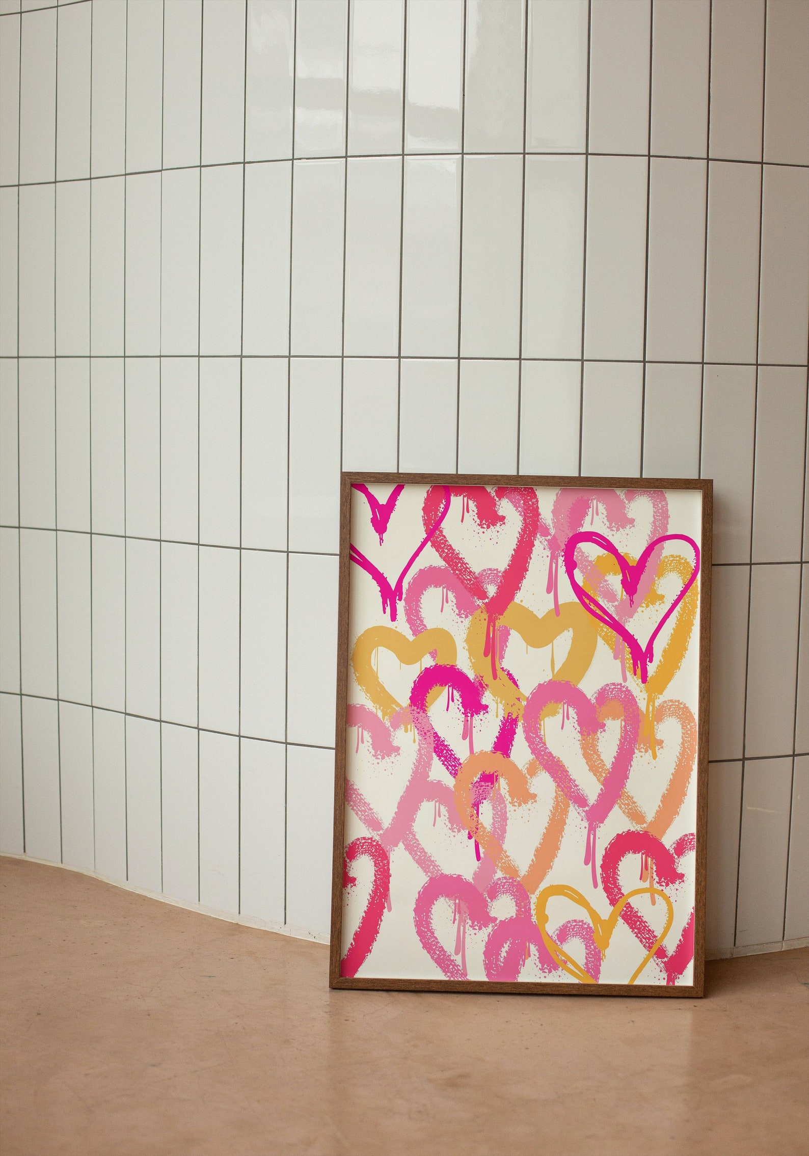 PRINTABLE Hot Pink Wall Art Tiger Art Prints, Set of 6 Prints, Gallery ...