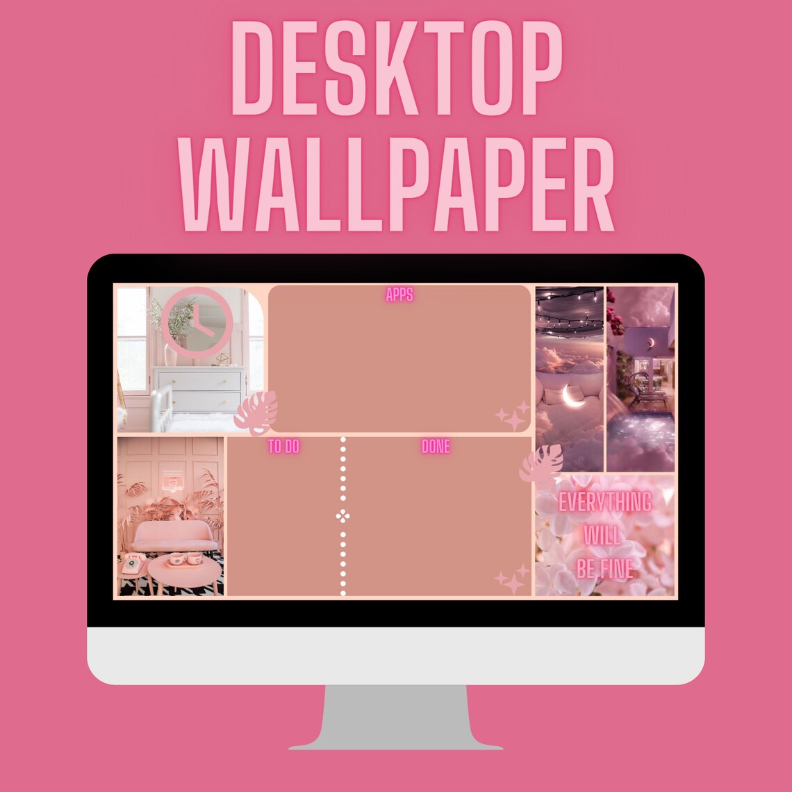 Aesthetic Desktop Wallpaper / PNG / Green @ Pink Desktop Wallpaper ...