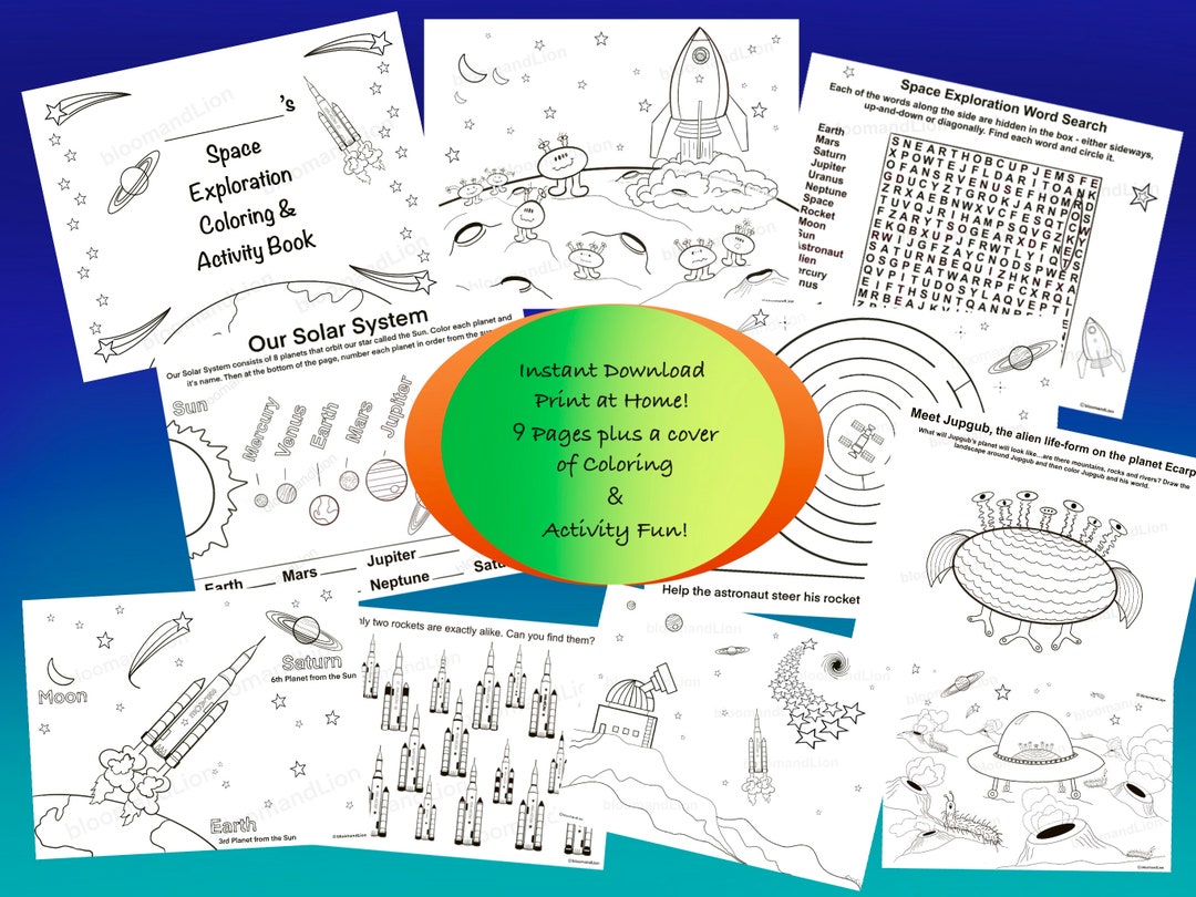 Fun Planet and Outer Space Learning & Activity Book - Digital Download ...