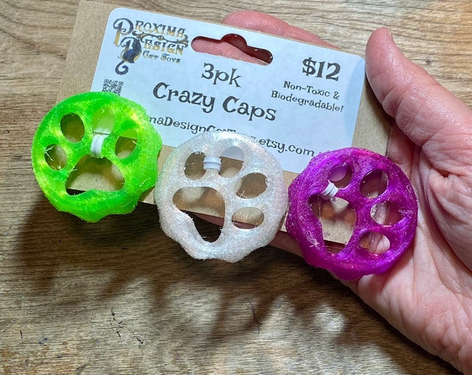 3pk Crazy Caps Cat Toy - Etsy