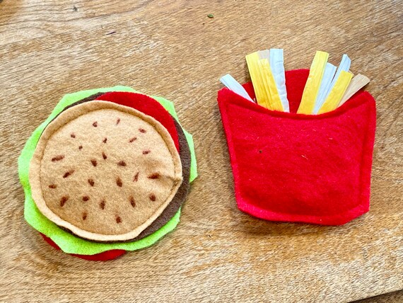 Catnip Burger and Crinkle Fries - Etsy