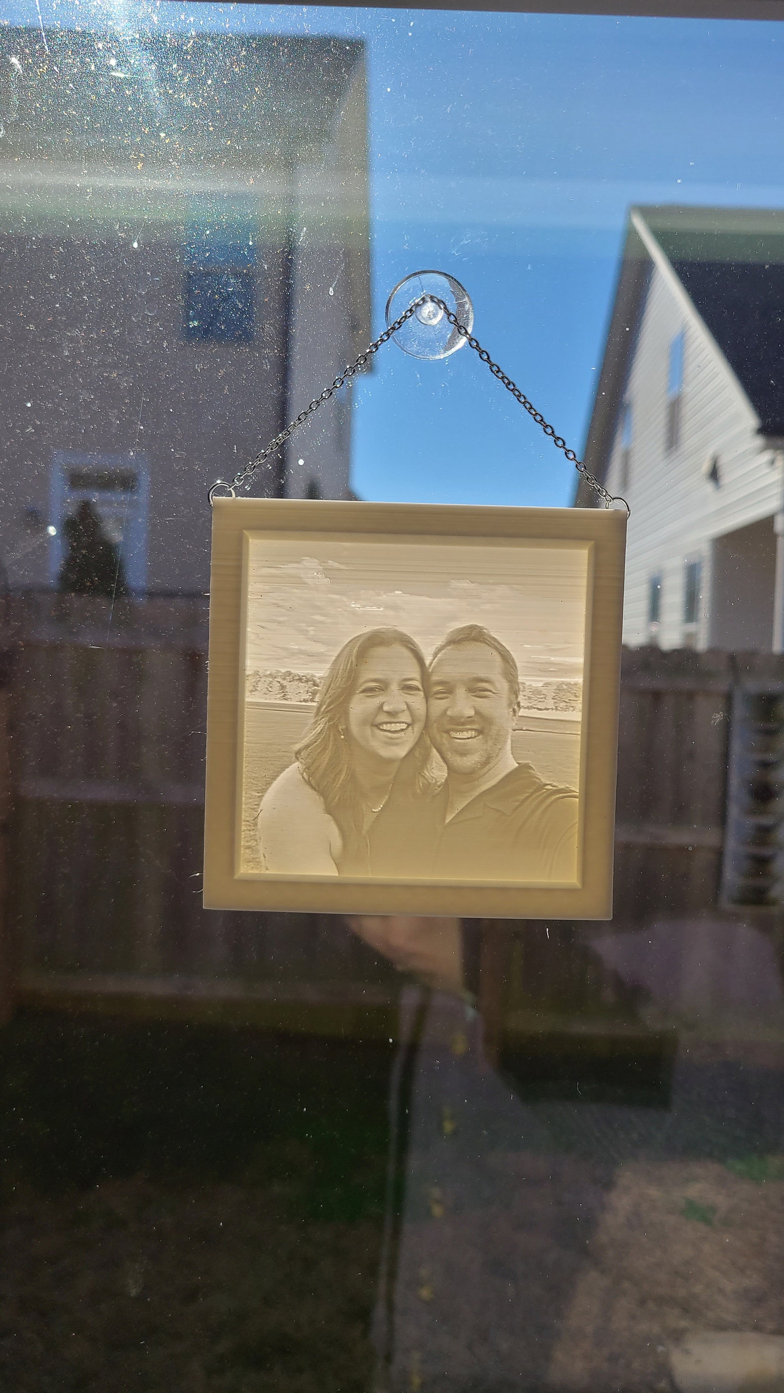 Custom 3D Printed Personalized Photo Suncatcher, Window Hanging ...