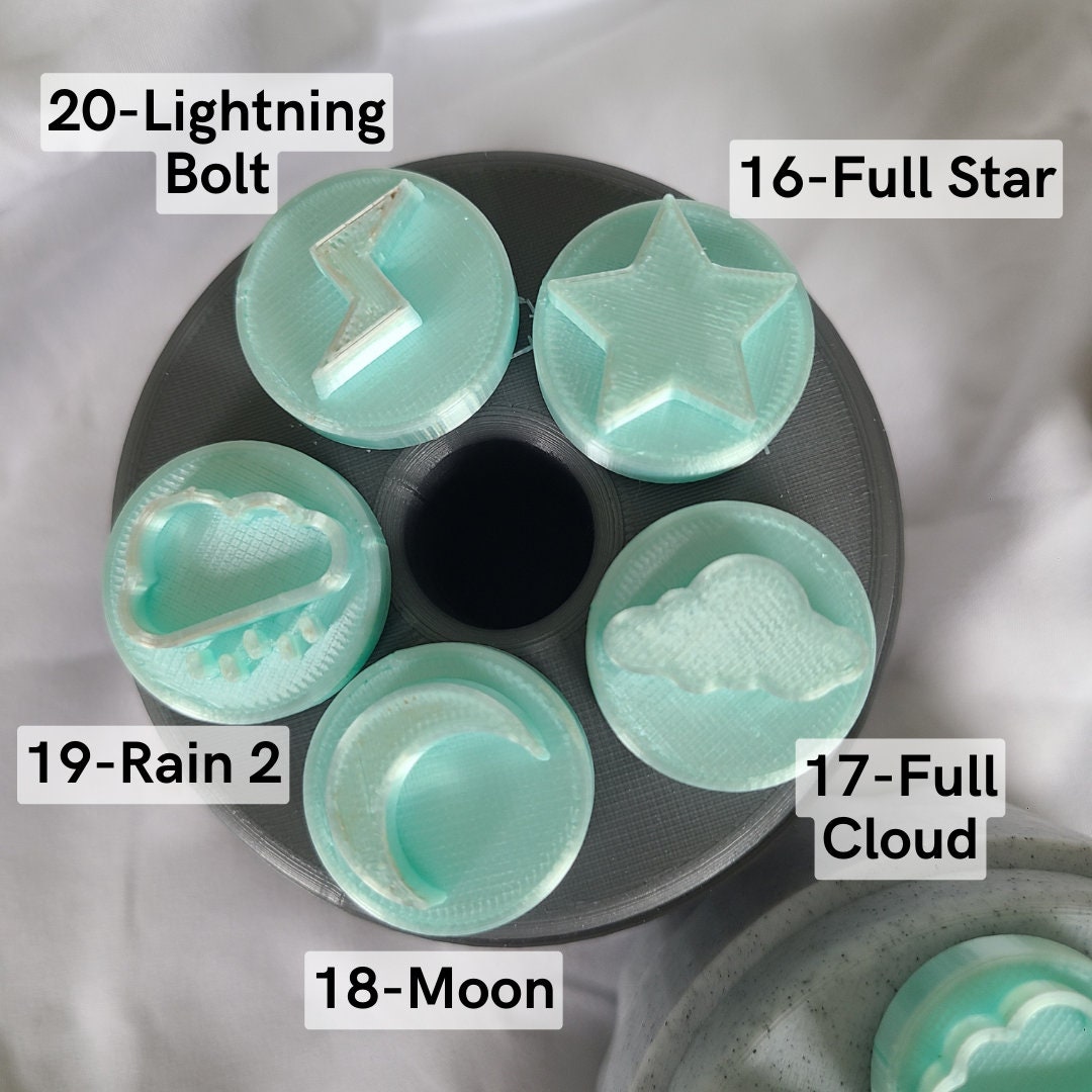 Weather Pottery Stamp Set With Holder, Weather Clay Stamps, Clay Stamp ...