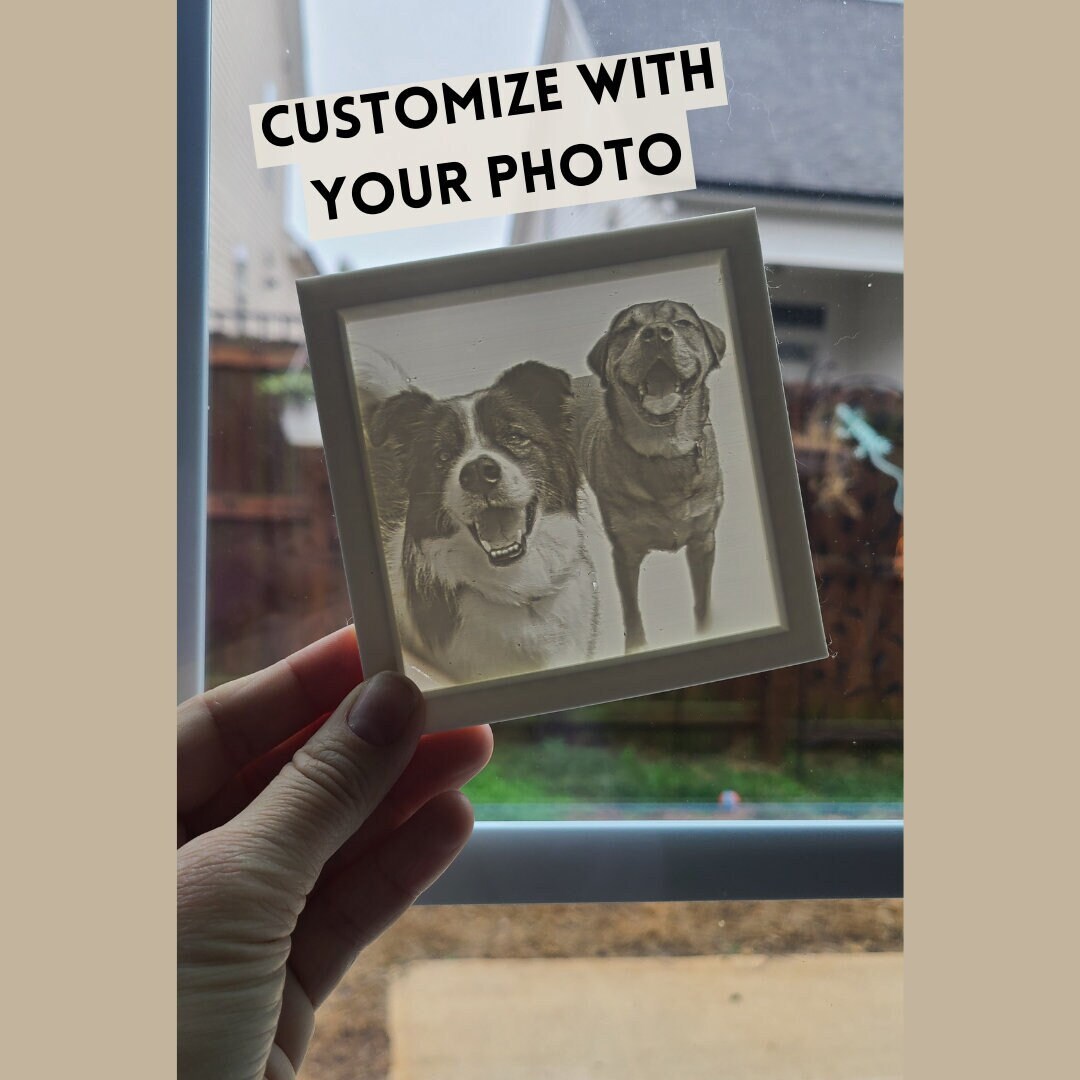 Custom 3D Printed Photo Lithophane, Window Hanging, Ornament, Custom ...
