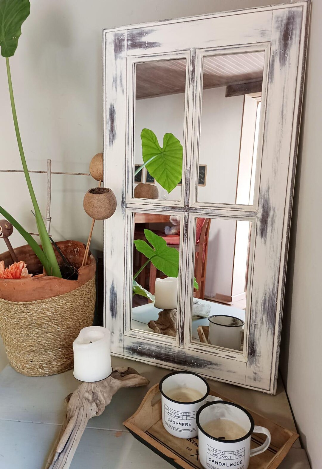 Patinated Window Mirror - Etsy
