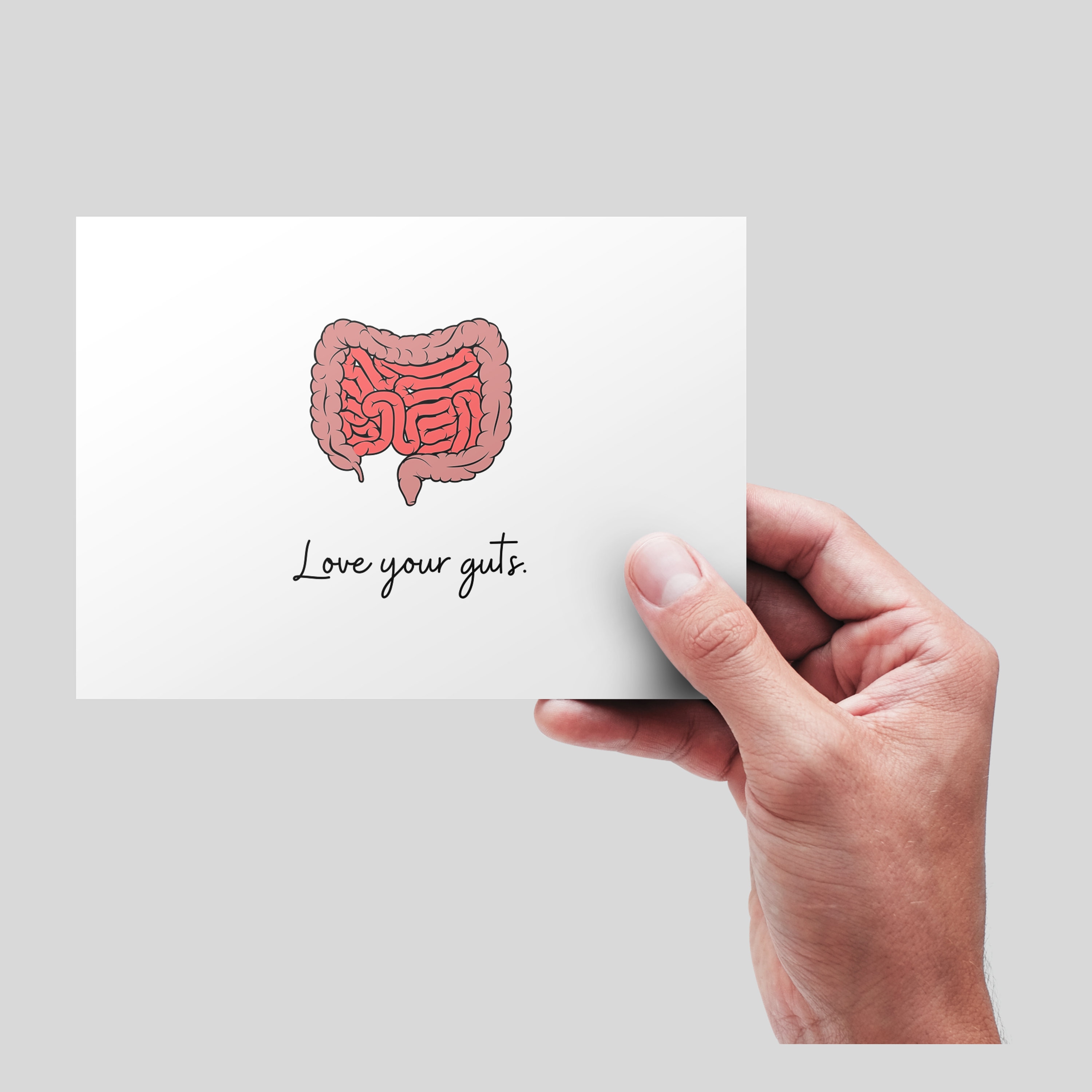 Printable Greeting Card, LOVE YOUR GUTS, Print at Home, Easy Download ...