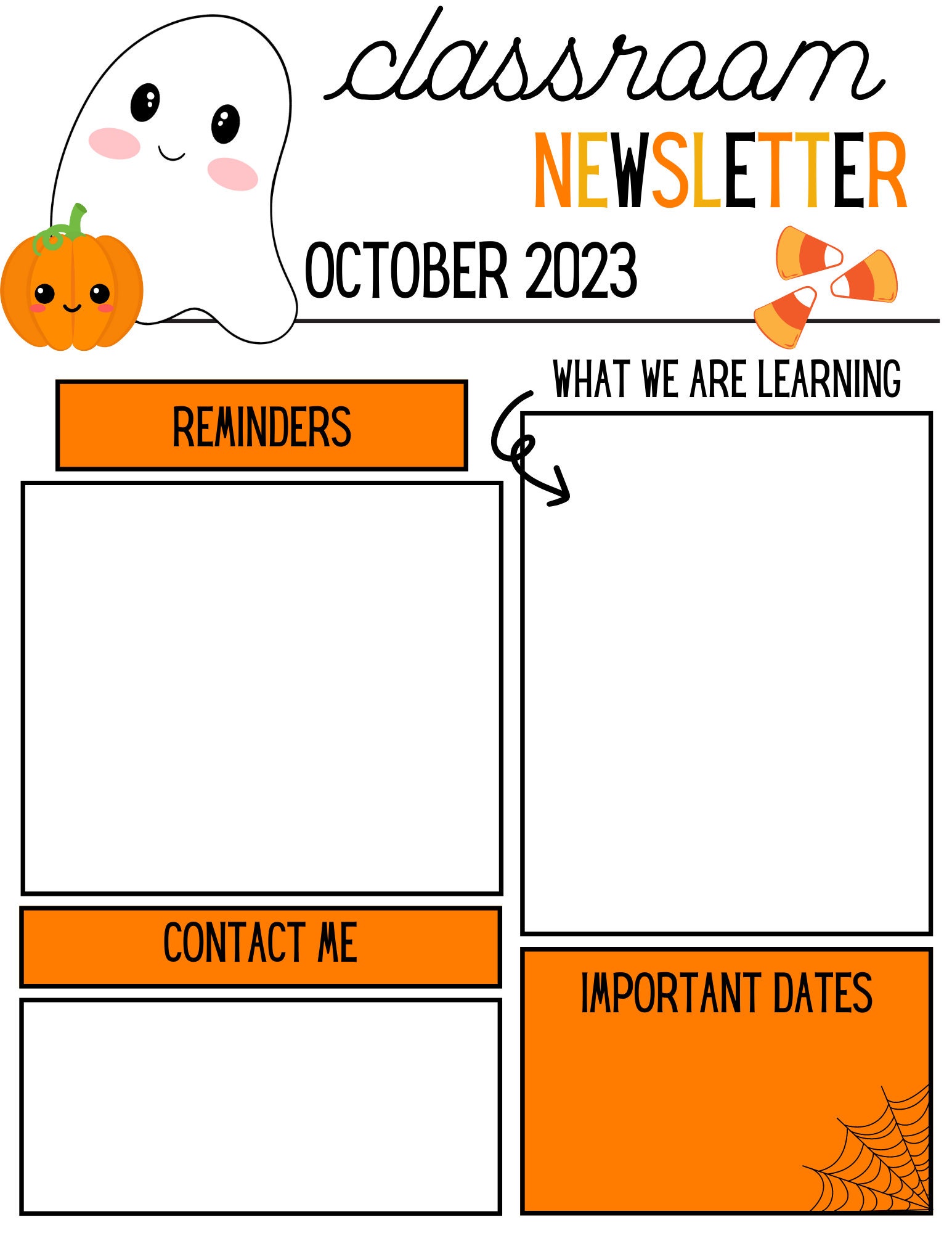 Classroom Newsletter, Monthly Classroom Newsletter, Newsletter Bundle ...