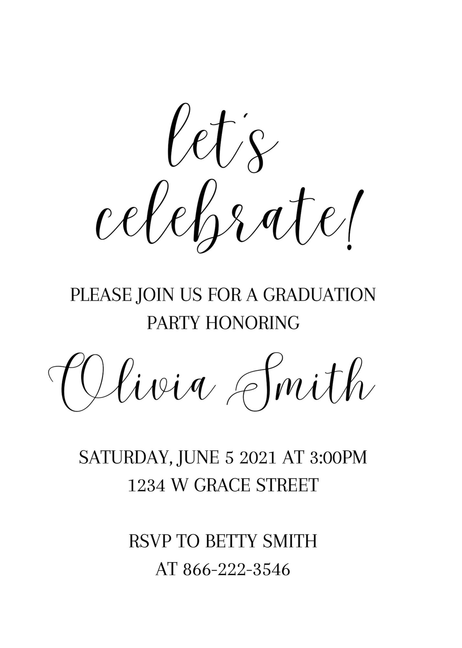 Graduation Party Invitation Graduation Party Graduation - Etsy