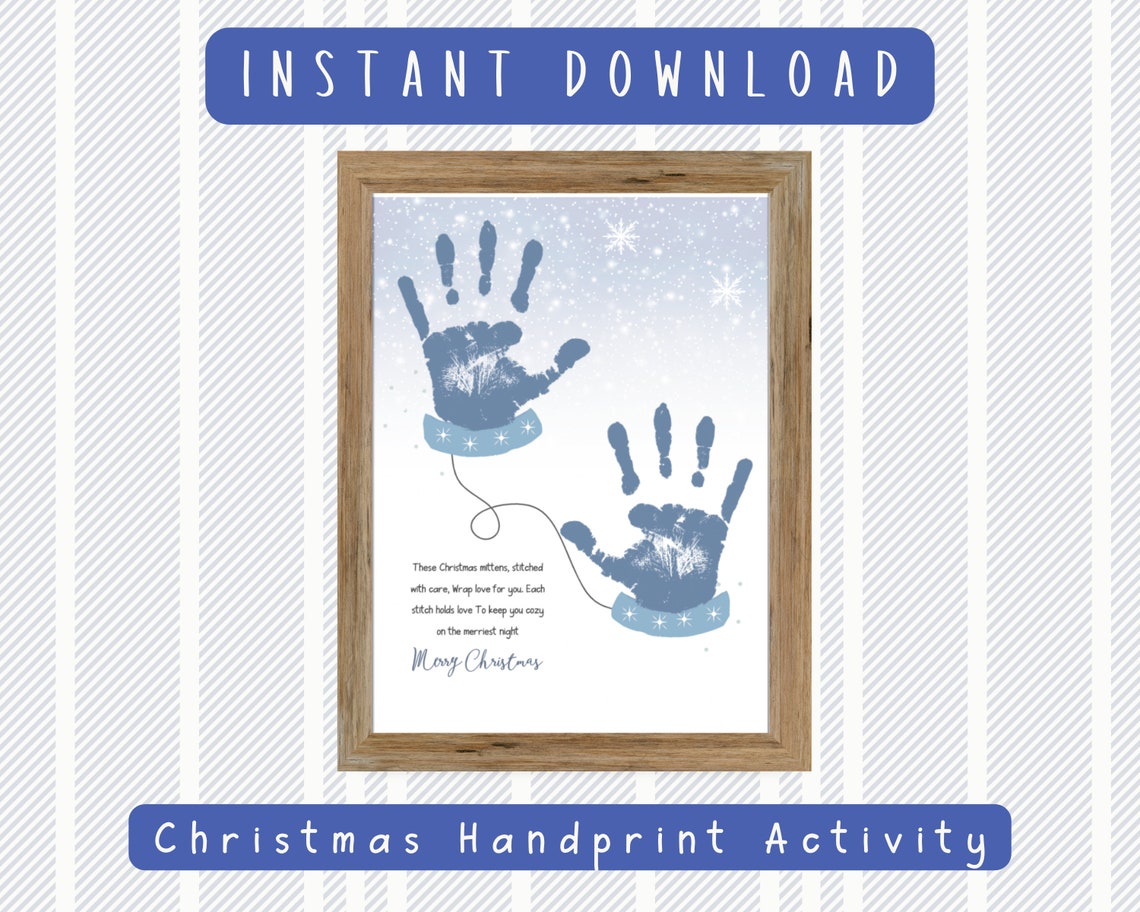 Winter Handprint Craft, Christmas Handprint Art, Homeschool Art ...