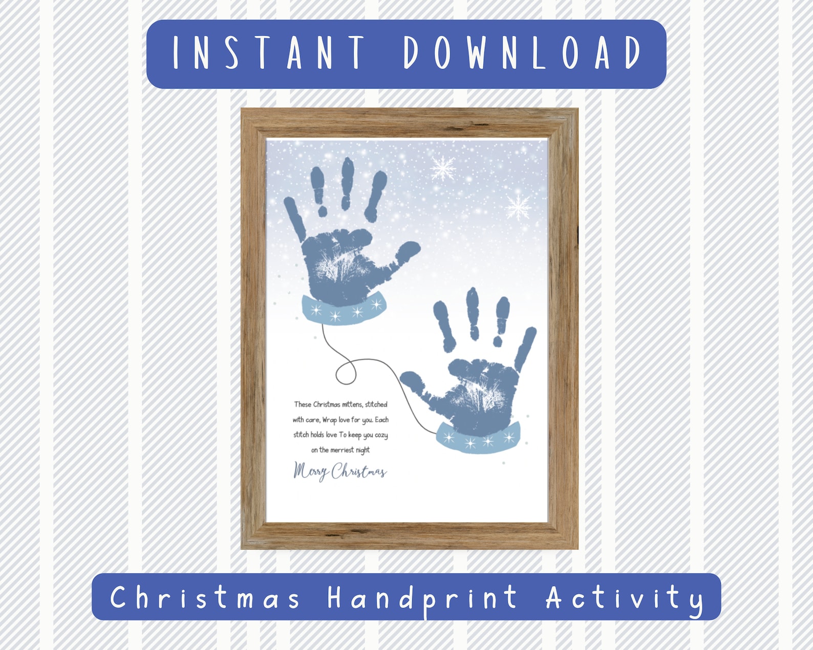 Winter Handprint Craft, Christmas Handprint Art, Homeschool Art ...