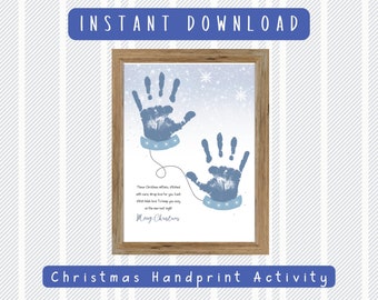 Christmas Handprint Craft, Christmas Handprint Art, Homeschool Art ...