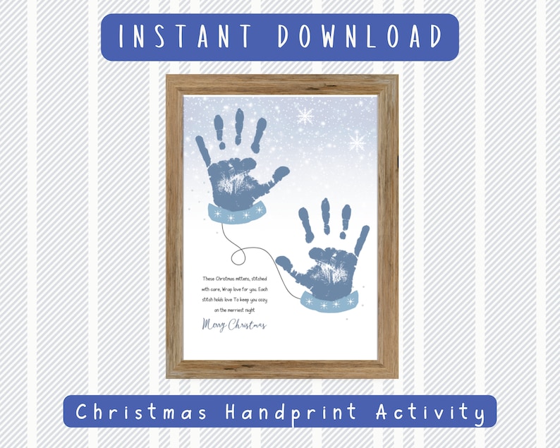 Winter Handprint Craft, Christmas Handprint Art, Homeschool Art ...