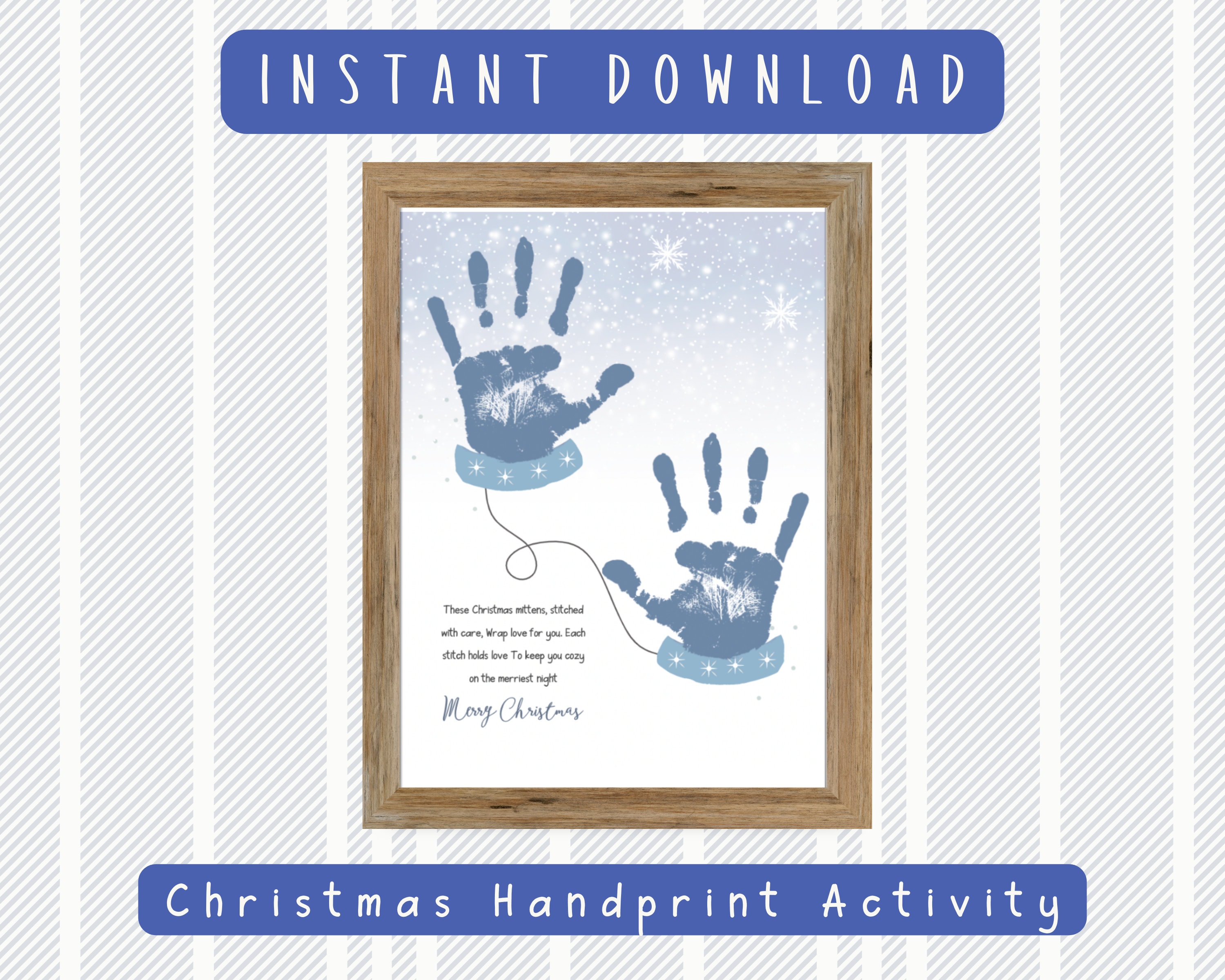 Winter Handprint Craft, Christmas Handprint Art, Homeschool Art ...