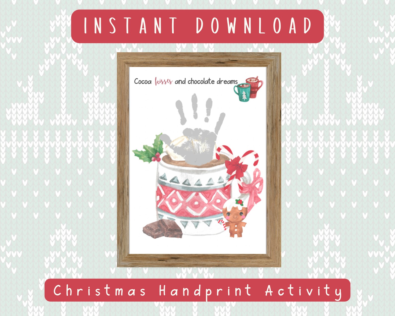 Christmas Handprint Craft, Christmas Handprint Art, Homeschool Art ...