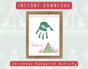 Reindeer Handprint Craft, Christmas Handprint Art, Homeschool Art ...