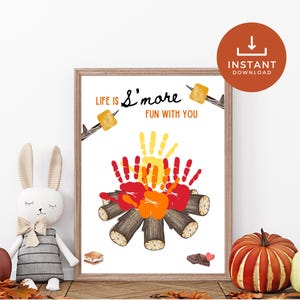 S'more Handprint, Fall Handprint Craft, Life is Smore Fun With You ...
