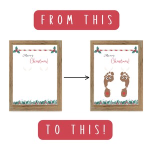 Christmas Footprint Craft, Christmas Handprint Art, Homeschool Art ...