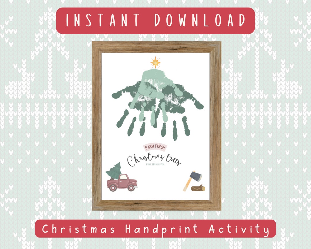 Christmas Handprint Craft, Christmas Handprint Art, Homeschool Art ...