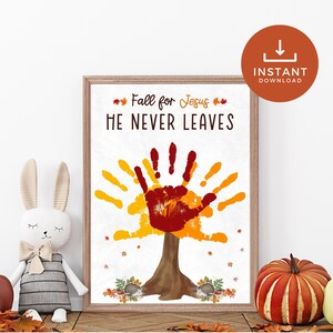Fall for Jesus Handprint Art, Kids Craft, Christian Preschool Activity ...