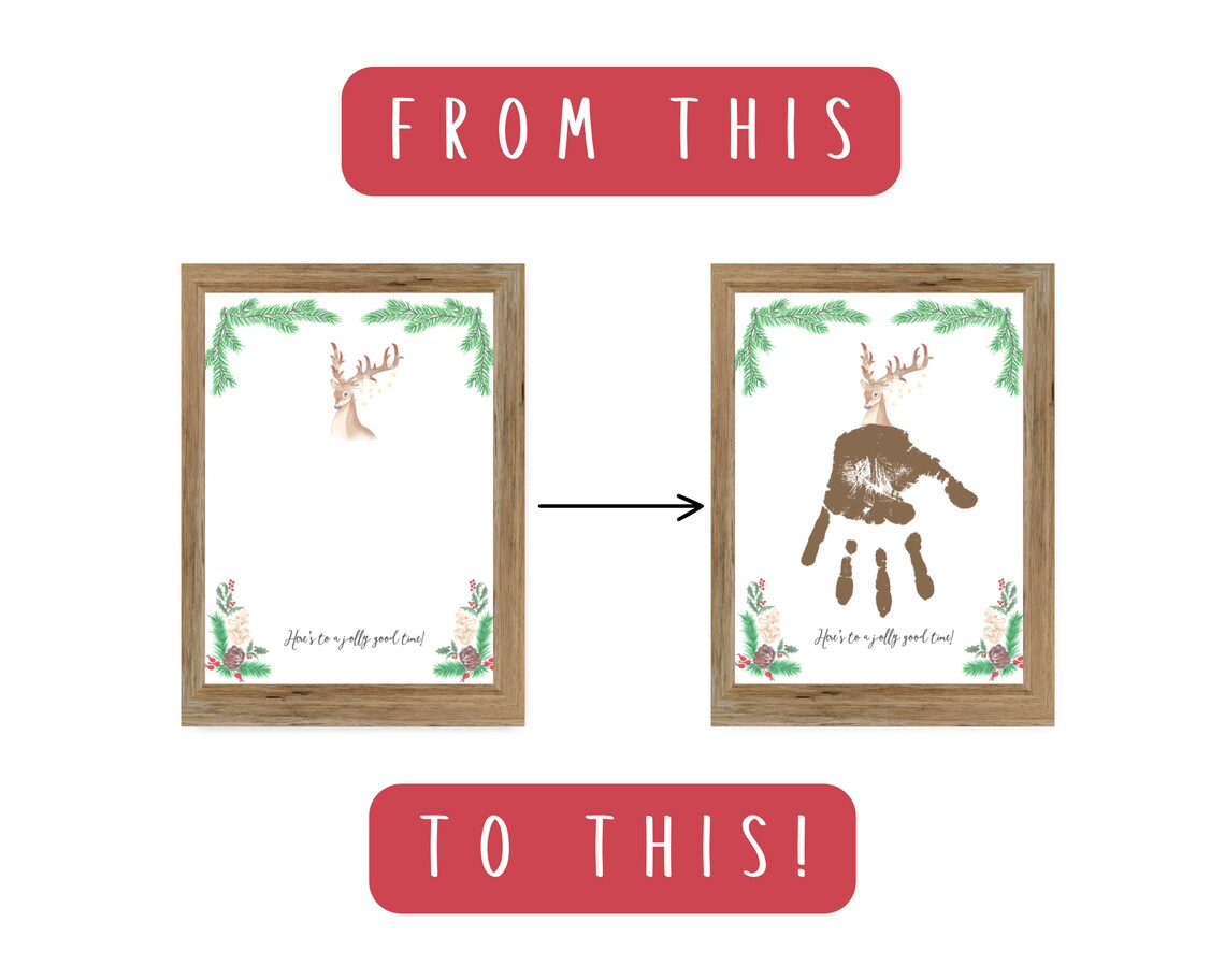 Reindeer Handprint Craft, Christmas Handprint Art, Homeschool Art ...