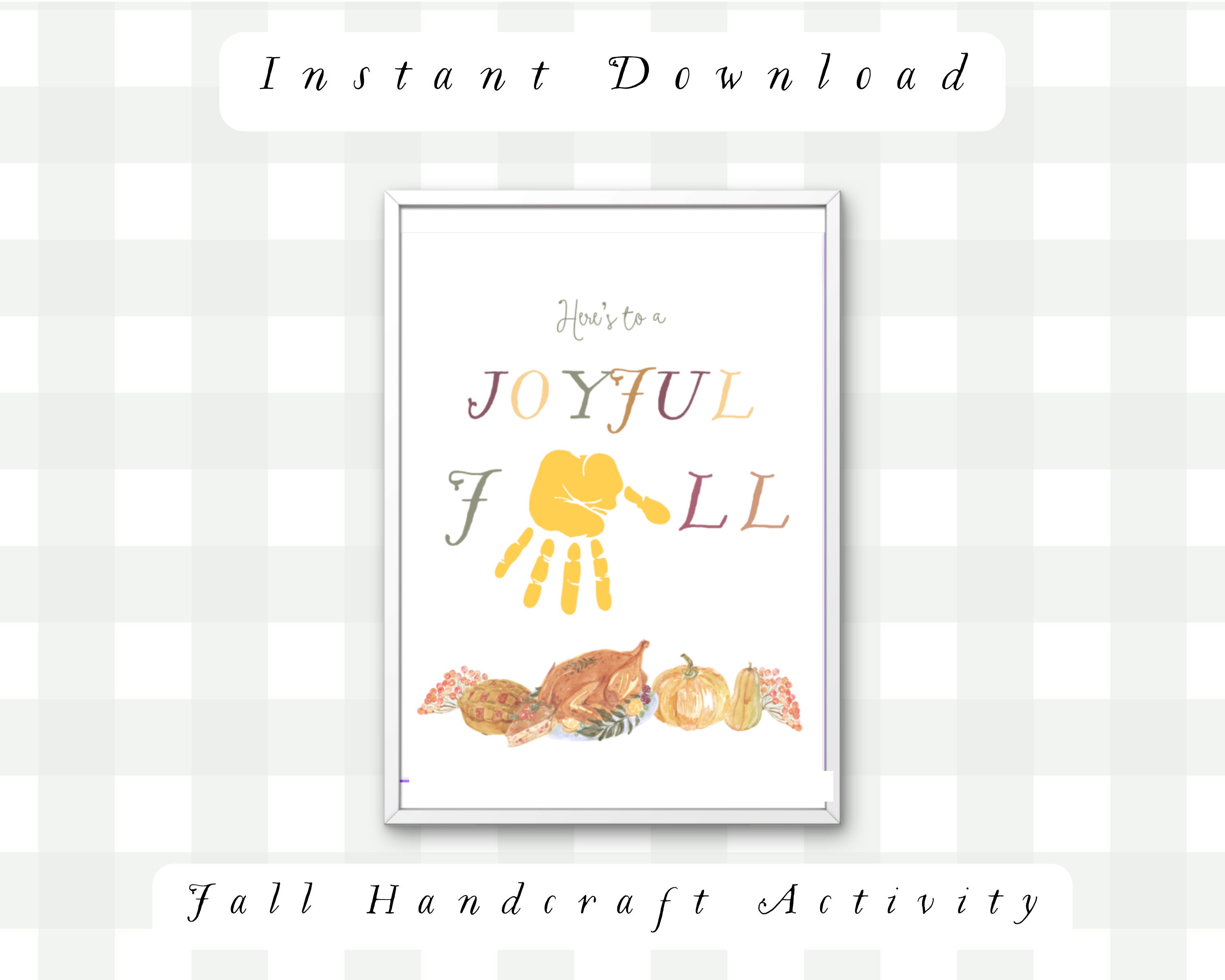 Fall Craft for Kids, Fall Handprint Craft, Fall Homeschool Art, Nature ...