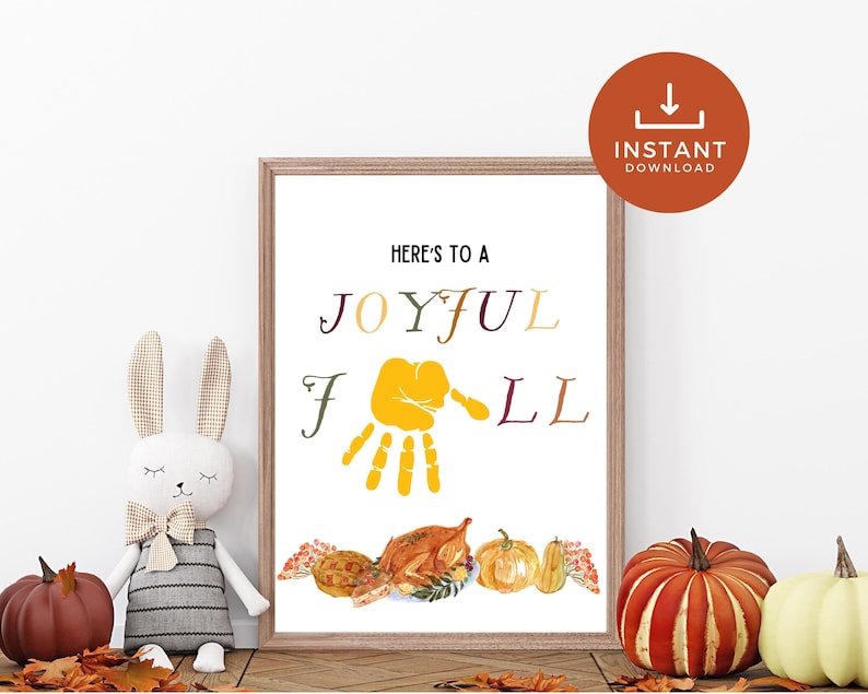 Fall Handprint Art, Kids Craft Activity (digital Download) - Etsy