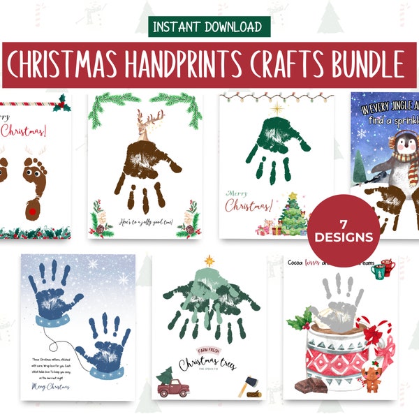 Christmas Handprint Art - Etsy