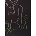 Handmade Cow Chalk Line Art on Black, Minimalist Animal Drawing - Etsy