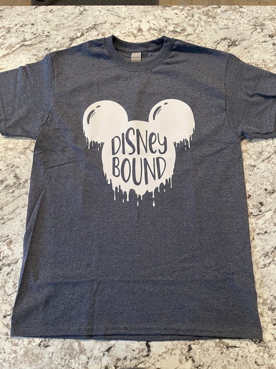 Heather Navy Disney Bound Drip Tee - Etsy