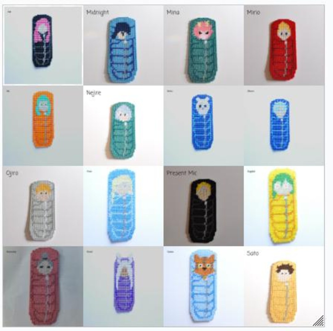 MHA Sleepingbag Character Bookmark Needlepoint Listing Two - Etsy