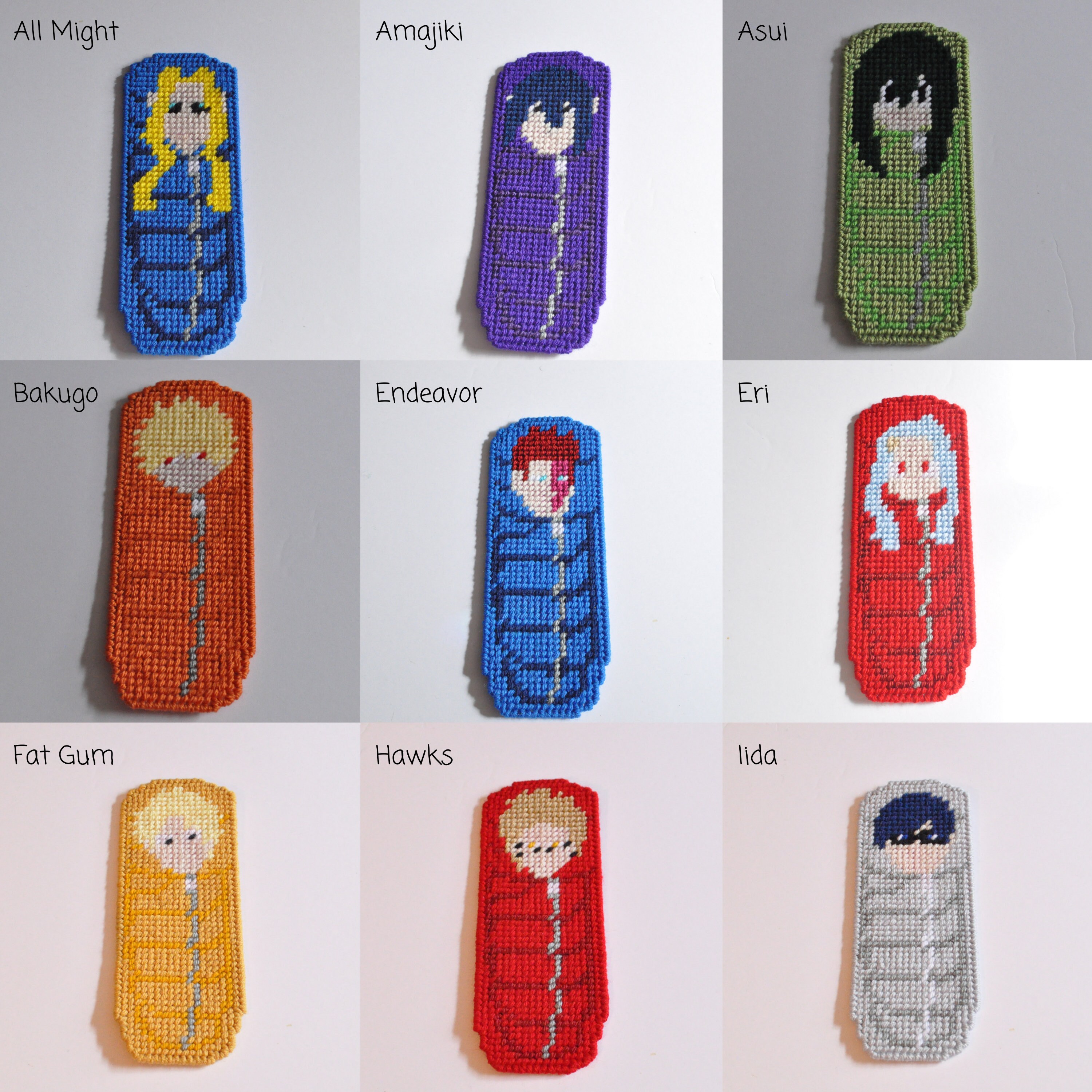 MHA Sleepingbag Character Bookmark Needlepoint Listing One - Etsy